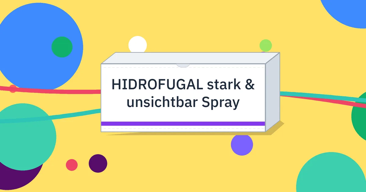Symbolbild: Packung mit der Aufschrift HIDROFUGAL stark & unsichtbar Spray (PZN 16913375) – Verfügbarkeit und Bezug in Apotheken in Frankfurt am Main