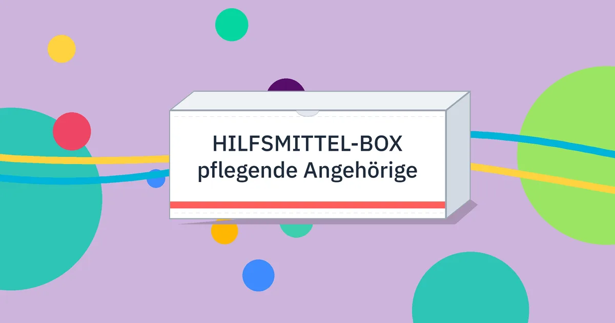 Symbolbild: Packung mit der Aufschrift HILFSMITTEL-BOX pflegende Angehörige (PZN 14398897) – Verfügbarkeit und Bezug in Apotheken in Frankfurt am Main