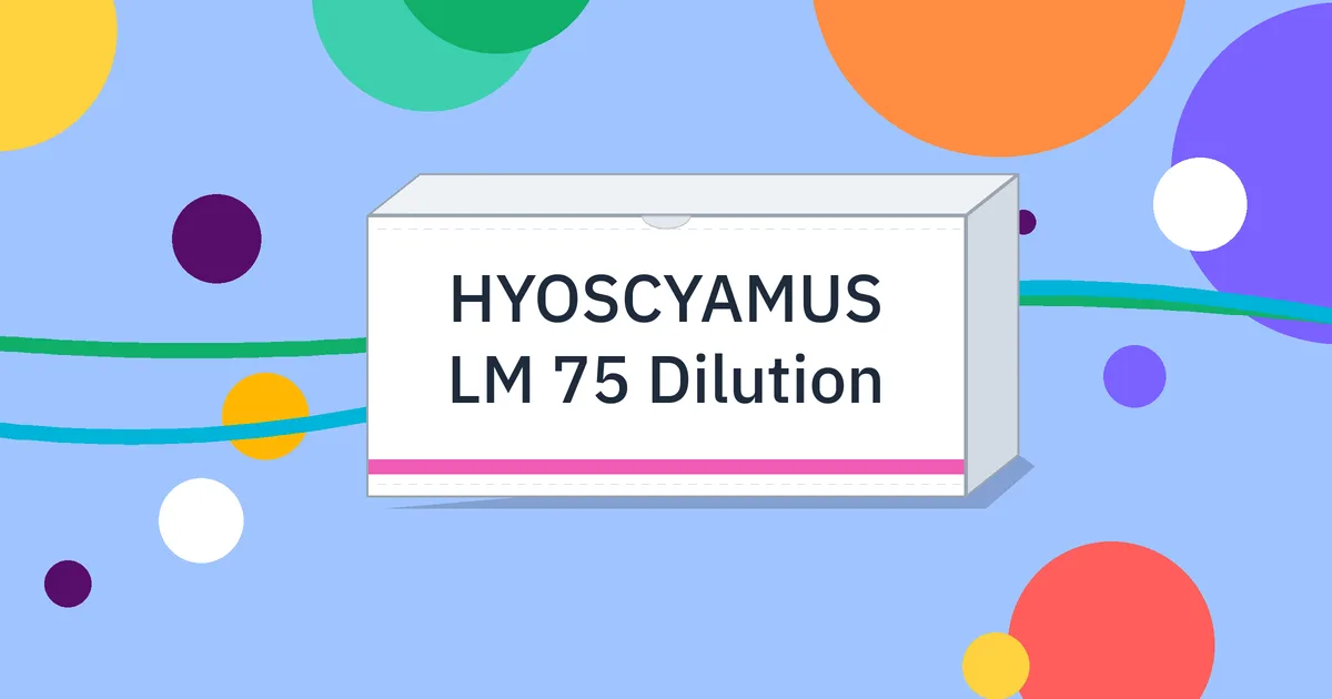 Symbolbild: Packung mit der Aufschrift HYOSCYAMUS LM 75 Dilution (PZN 12890789) – Verfügbarkeit und Bezug in Apotheken in Frankfurt am Main