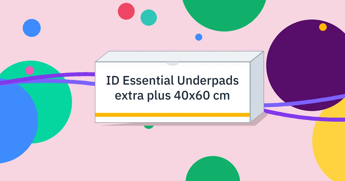 Symbolbild: Packung mit der Aufschrift ID Essential Underpads extra plus 40x60 cm (PZN 19427907) – Verfügbarkeit und Bezug in Apotheken in Frankfurt am Main