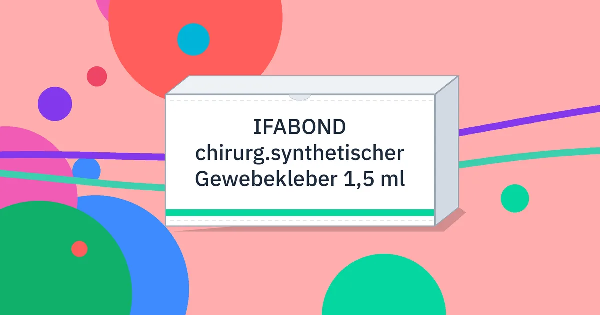 Symbolbild: Packung mit der Aufschrift IFABOND chirurg.synthetischer Gewebekleber 1,5 ml (PZN 00141580) – Verfügbarkeit und Bezug in Apotheken in Frankfurt am Main