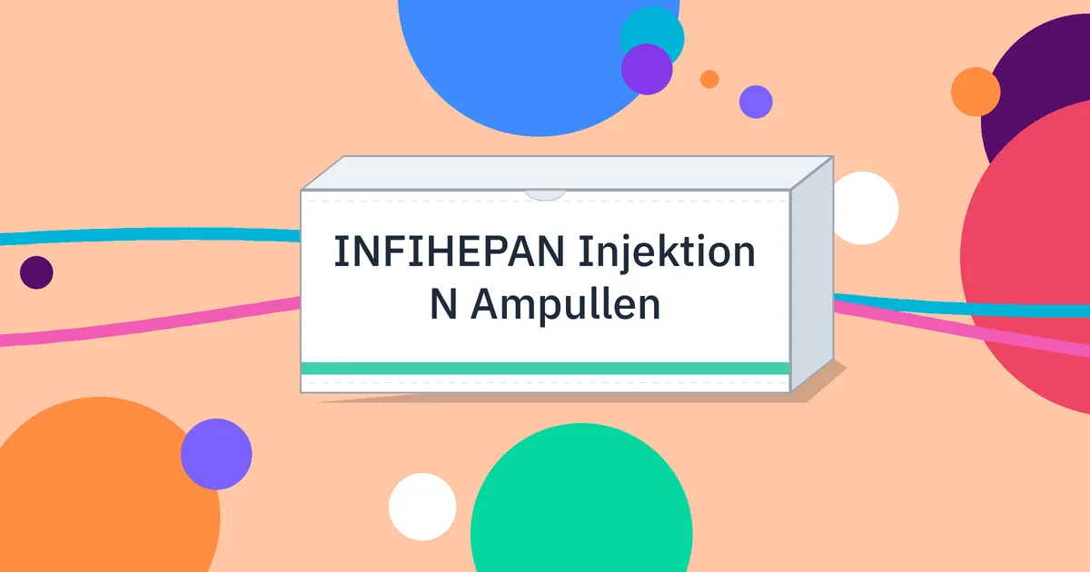 Symbolbild: Packung mit der Aufschrift INFIHEPAN Injektion N Ampullen (PZN 01044809) – Verfügbarkeit und Bezug in Apotheken in Frankfurt am Main