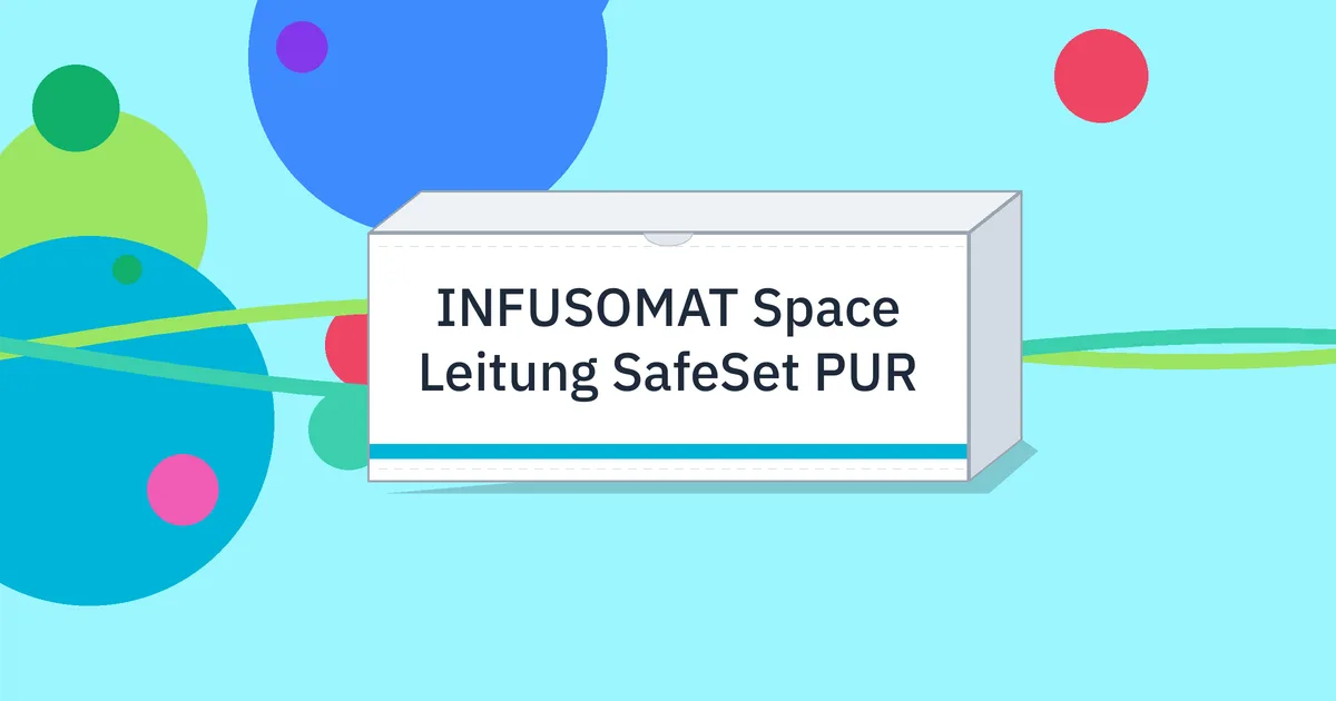 Symbolbild: Packung mit der Aufschrift INFUSOMAT Space Leitung SafeSet PUR (PZN 10028577) – Verfügbarkeit und Bezug in Apotheken in Frankfurt am Main