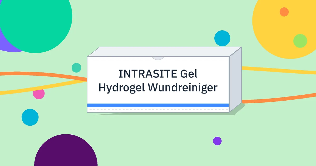 Symbolbild: Packung mit der Aufschrift INTRASITE Gel Hydrogel Wundreiniger (PZN 16164732) – Verfügbarkeit und Bezug in Apotheken in Frankfurt am Main