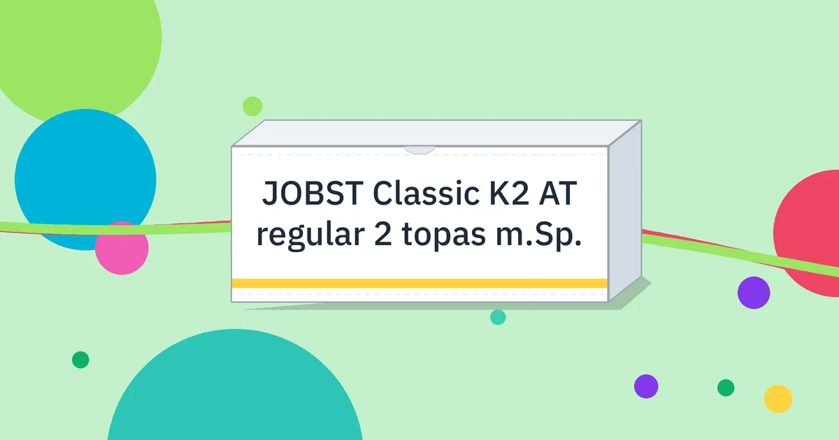Symbolbild: Packung mit der Aufschrift JOBST Classic K2 AT regular 2 topas m.Sp. (PZN 13069080) – Verfügbarkeit und Bezug in Apotheken in Frankfurt am Main