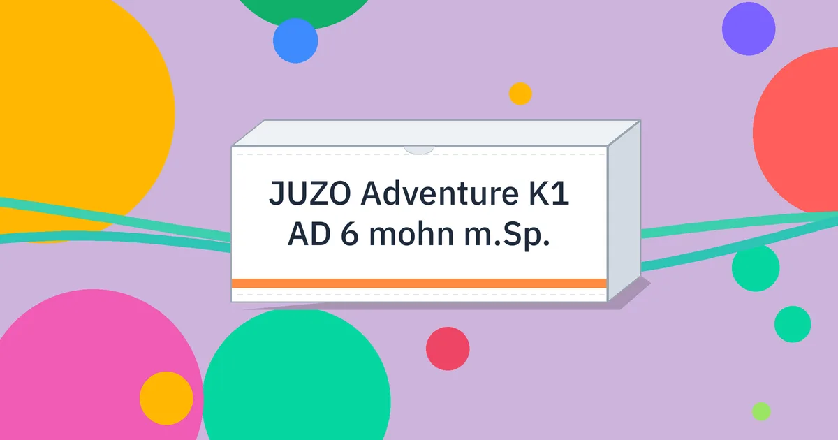 Symbolbild: Packung mit der Aufschrift JUZO Adventure K1 AD 6 mohn m.Sp. (PZN 14971836) – Verfügbarkeit und Bezug in Apotheken in Frankfurt am Main