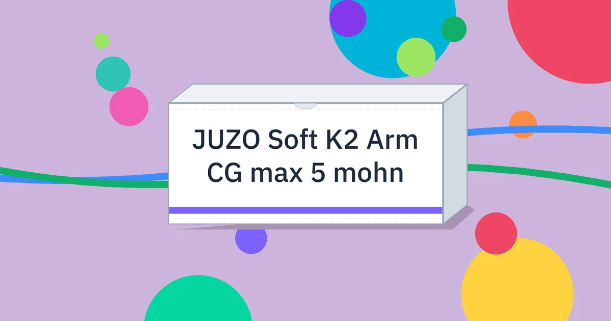 Symbolbild: Packung mit der Aufschrift JUZO Soft K2 Arm CG max 5 mohn (PZN 15514118) – Verfügbarkeit und Bezug in Apotheken in Frankfurt am Main