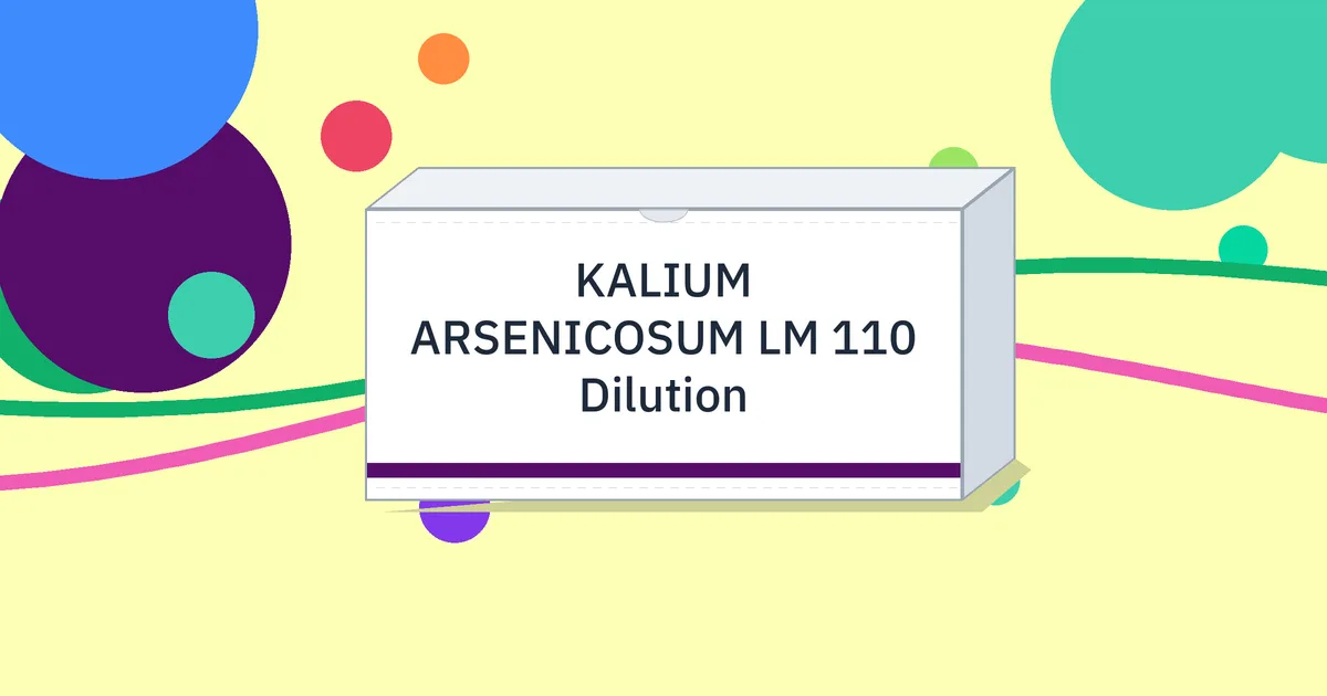 Symbolbild: Packung mit der Aufschrift KALIUM ARSENICOSUM LM 110 Dilution (PZN 12917318) – Verfügbarkeit und Bezug in Apotheken in Frankfurt am Main