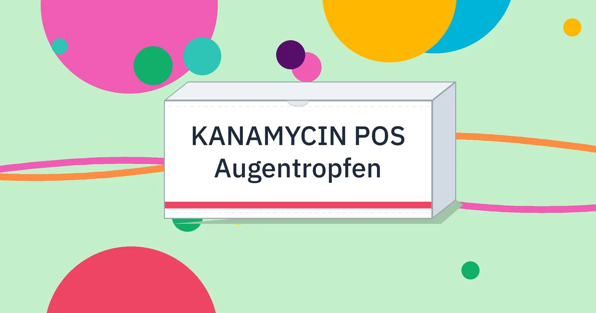 Symbolbild: Packung mit der Aufschrift KANAMYCIN POS Augentropfen (PZN 04421460) – Verfügbarkeit und Bezug in Apotheken in Frankfurt am Main