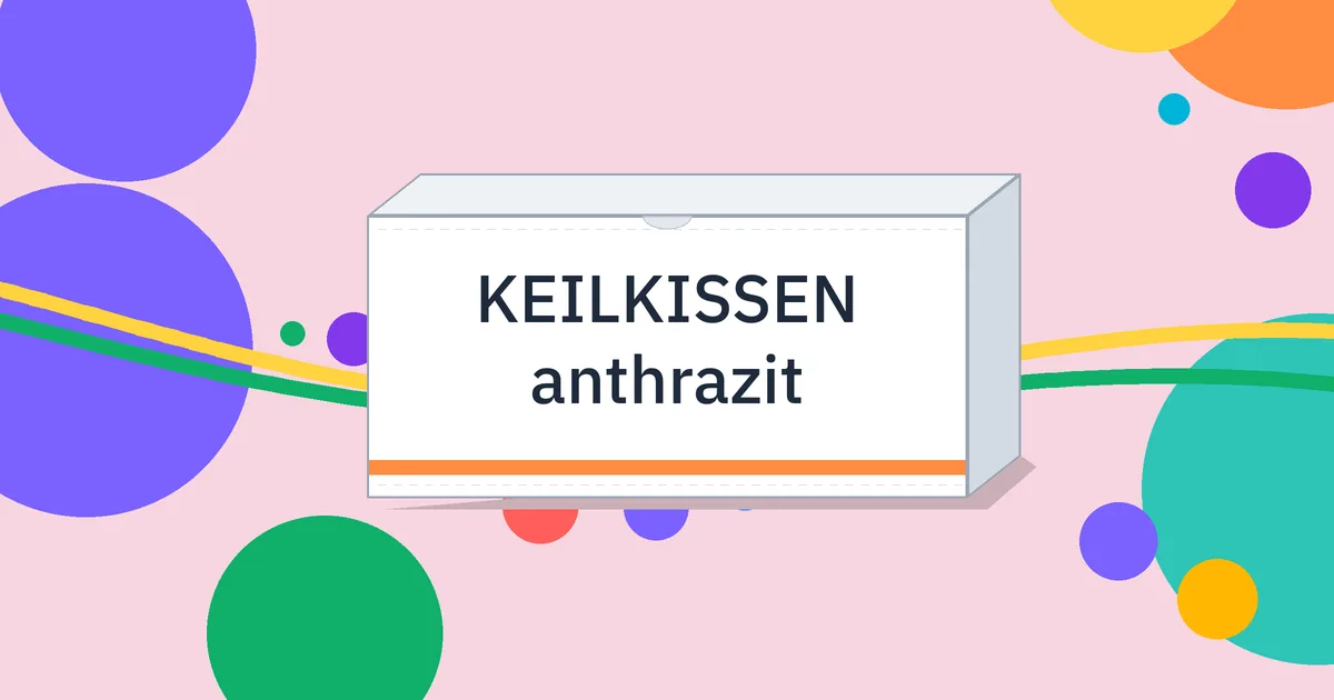 Symbolbild: Packung mit der Aufschrift KEILKISSEN anthrazit (PZN 17842482) – Verfügbarkeit und Bezug in Apotheken in Frankfurt am Main