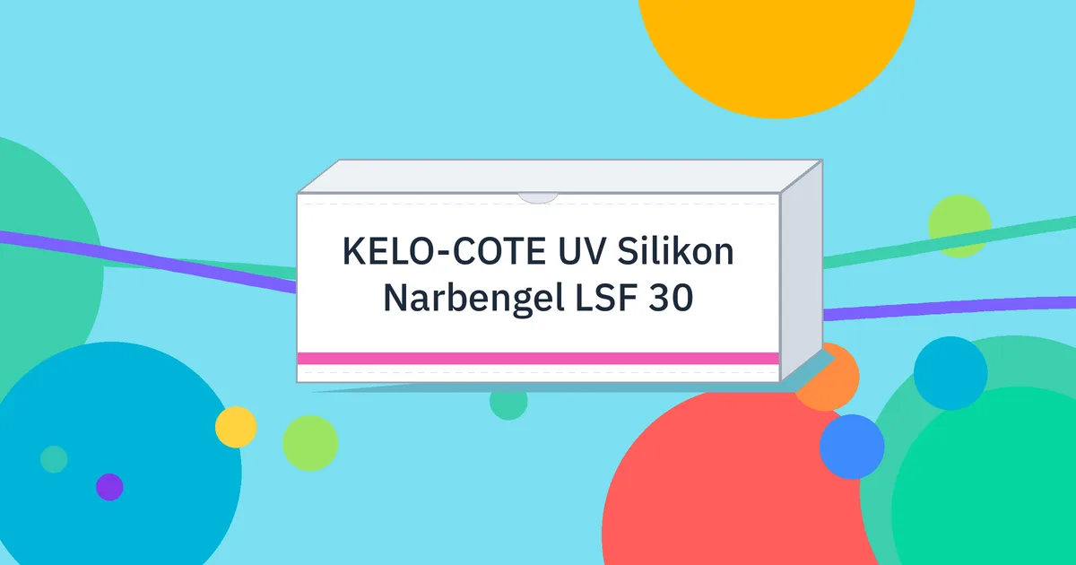 Symbolbild: Packung mit der Aufschrift KELO-COTE UV Silikon Narbengel LSF 30 (PZN 10402981) – Verfügbarkeit und Bezug in Apotheken in Frankfurt am Main
