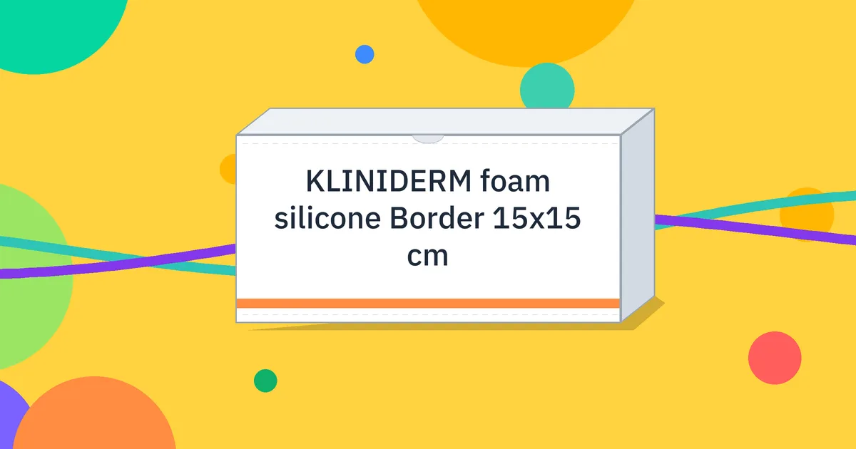 Symbolbild: Packung mit der Aufschrift KLINIDERM foam silicone Border 15x15 cm (PZN 16245117) – Verfügbarkeit und Bezug in Apotheken in Frankfurt am Main