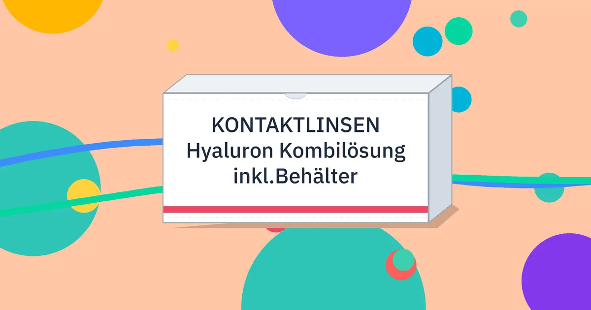 Symbolbild: Packung mit der Aufschrift KONTAKTLINSEN Hyaluron Kombilösung inkl.Behälter (PZN 16904577) – Verfügbarkeit und Bezug in Apotheken in Frankfurt am Main