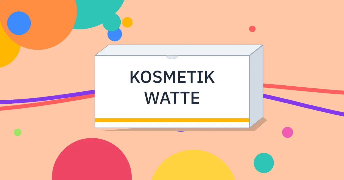 Symbolbild: Packung mit der Aufschrift KOSMETIK WATTE (PZN 01722089) – Verfügbarkeit und Bezug in Apotheken in Frankfurt am Main
