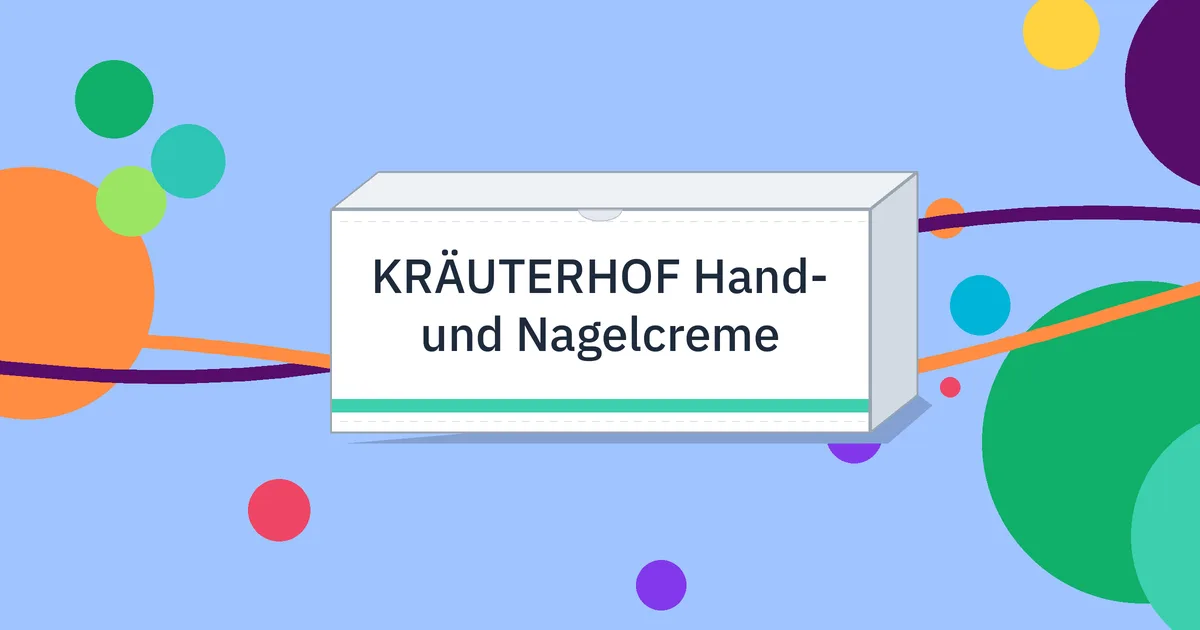 Symbolbild: Packung mit der Aufschrift KRÄUTERHOF Hand- und Nagelcreme (PZN 05949683) – Verfügbarkeit und Bezug in Apotheken in Frankfurt am Main