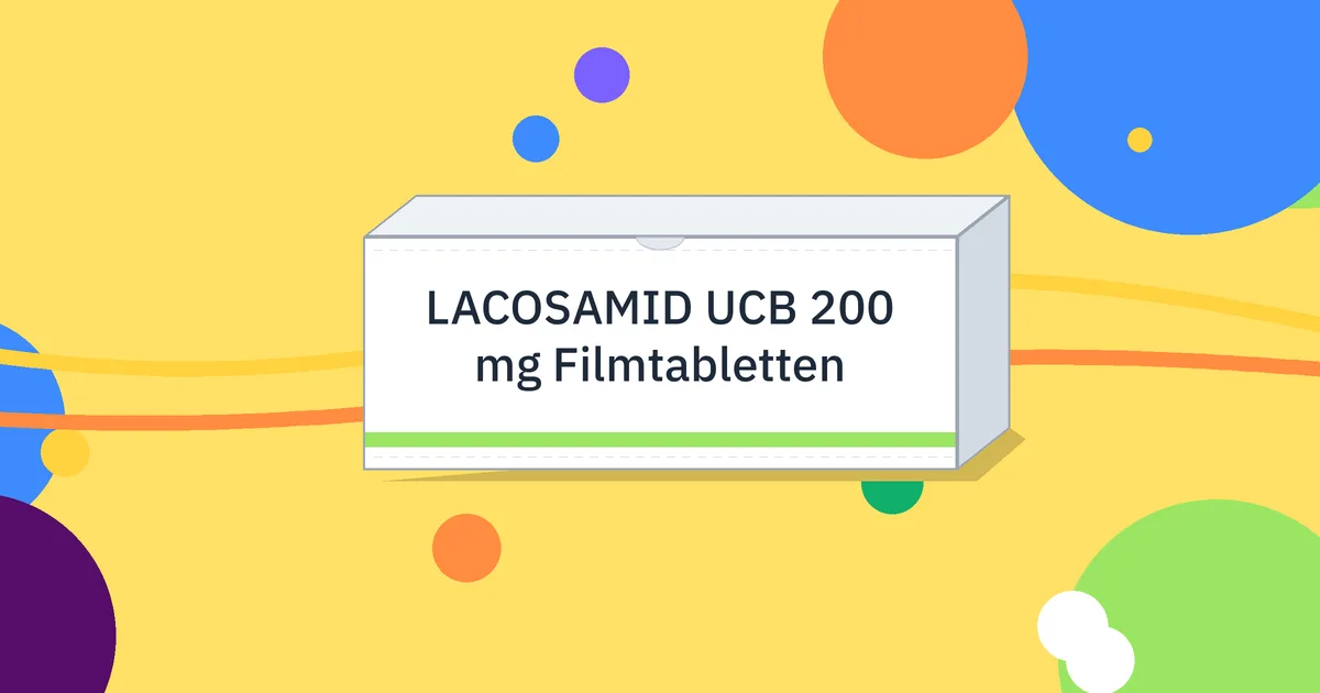 Symbolbild: Packung mit der Aufschrift LACOSAMID UCB 200 mg Filmtabletten (PZN 19150506) – Verfügbarkeit und Bezug in Apotheken in Frankfurt am Main