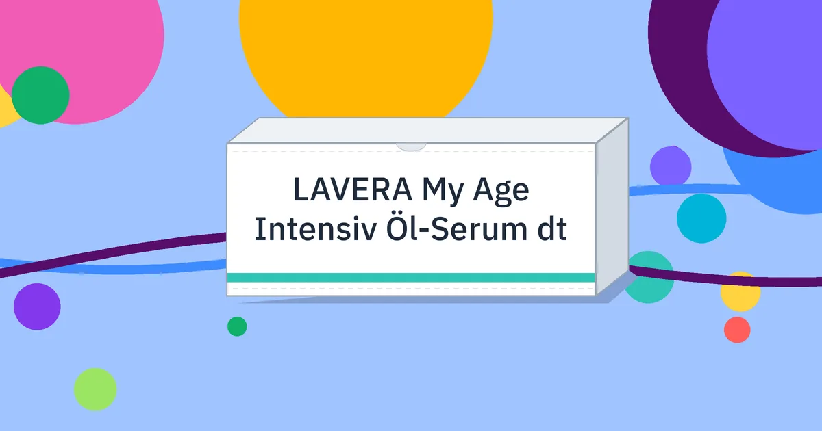 Symbolbild: Packung mit der Aufschrift LAVERA My Age Intensiv Öl-Serum dt (PZN 18798493) – Verfügbarkeit und Bezug in Apotheken in Frankfurt am Main