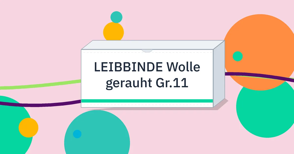 Symbolbild: Packung mit der Aufschrift LEIBBINDE Wolle gerauht Gr.11 (PZN 01966526) – Verfügbarkeit und Bezug in Apotheken in Frankfurt am Main