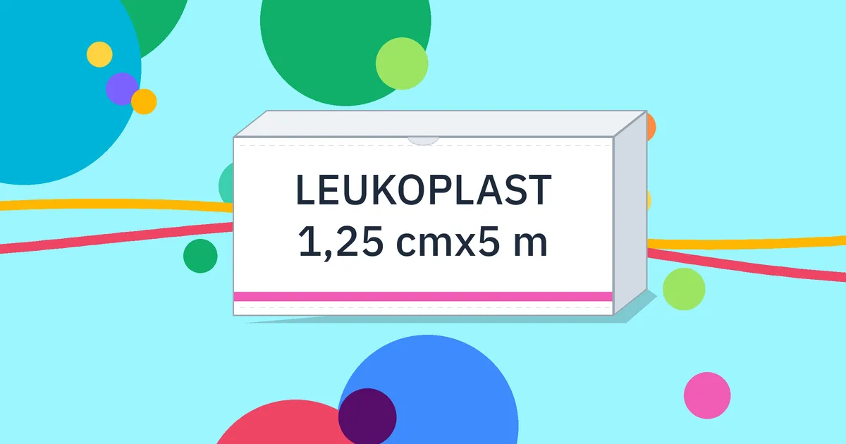 Symbolbild: Packung mit der Aufschrift LEUKOPLAST 1,25 cmx5 m (PZN 05529484) – Verfügbarkeit und Bezug in Apotheken in Frankfurt am Main
