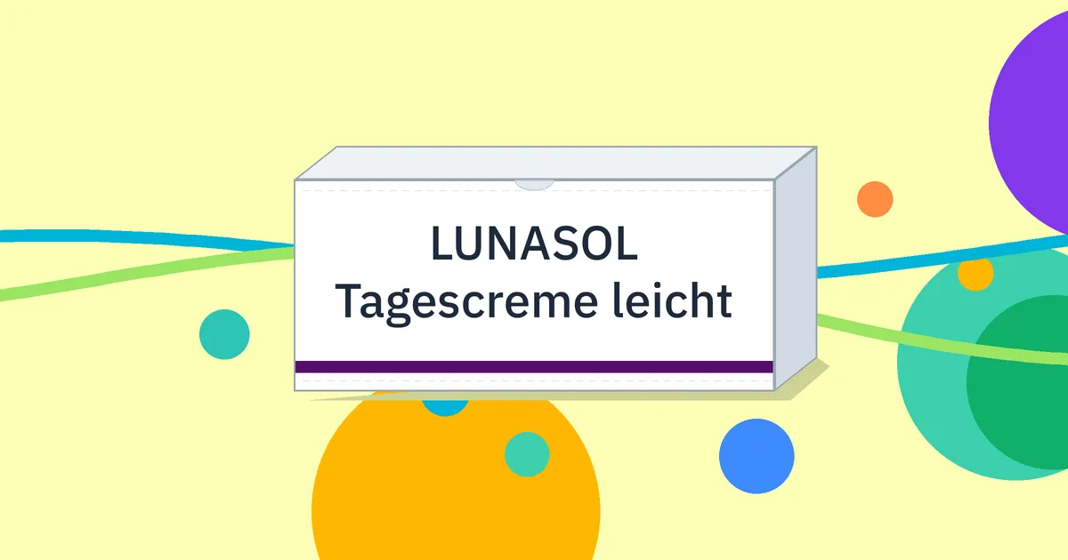 Symbolbild: Packung mit der Aufschrift LUNASOL Tagescreme leicht (PZN 19755416) – Verfügbarkeit und Bezug in Apotheken in Frankfurt am Main