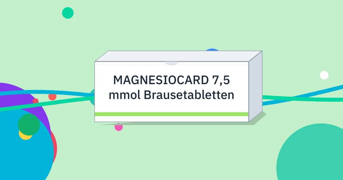 Symbolbild: Packung mit der Aufschrift MAGNESIOCARD 7,5 mmol Brausetabletten (PZN 00110295) – Verfügbarkeit und Bezug in Apotheken in Frankfurt am Main
