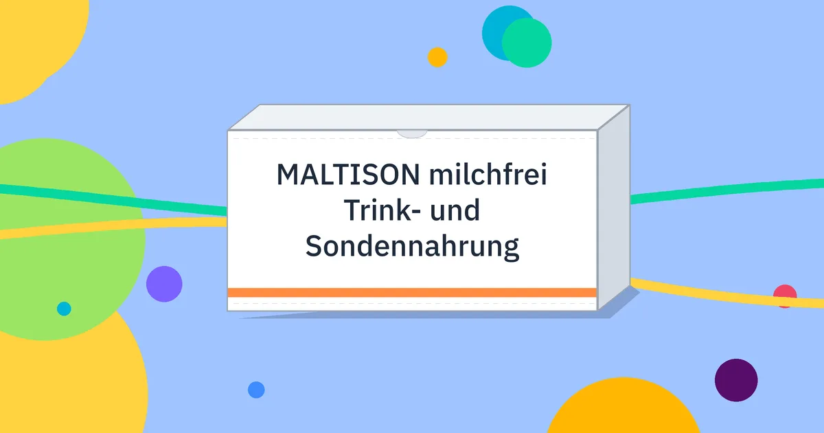 Symbolbild: Packung mit der Aufschrift MALTISON milchfrei Trink- und Sondennahrung (PZN 17394546) – Verfügbarkeit und Bezug in Apotheken in Frankfurt am Main