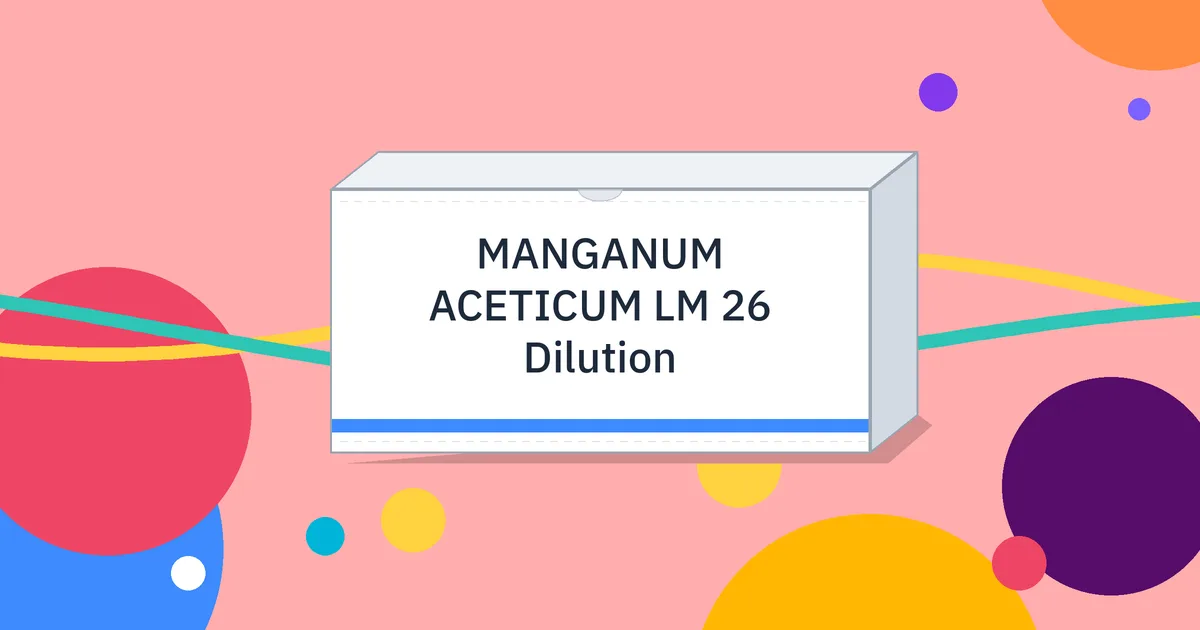 Symbolbild: Packung mit der Aufschrift MANGANUM ACETICUM LM 26 Dilution (PZN 12942546) – Verfügbarkeit und Bezug in Apotheken in Frankfurt am Main