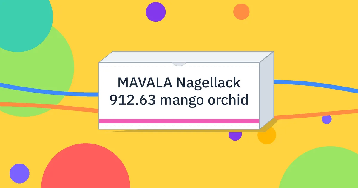 Symbolbild: Packung mit der Aufschrift MAVALA Nagellack 912.63 mango orchid (PZN 12893049) – Verfügbarkeit und Bezug in Apotheken in Frankfurt am Main