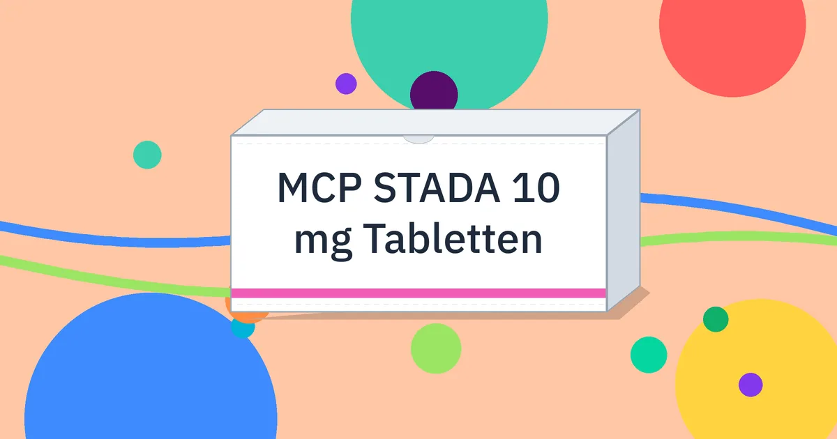 Symbolbild: Packung mit der Aufschrift MCP STADA 10 mg Tabletten (PZN 08641856) – Verfügbarkeit und Bezug in Apotheken in Frankfurt am Main