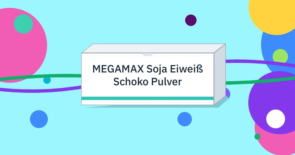 Symbolbild: Packung mit der Aufschrift MEGAMAX Soja Eiweiß Schoko Pulver (PZN 03034577) – Verfügbarkeit und Bezug in Apotheken in Frankfurt am Main