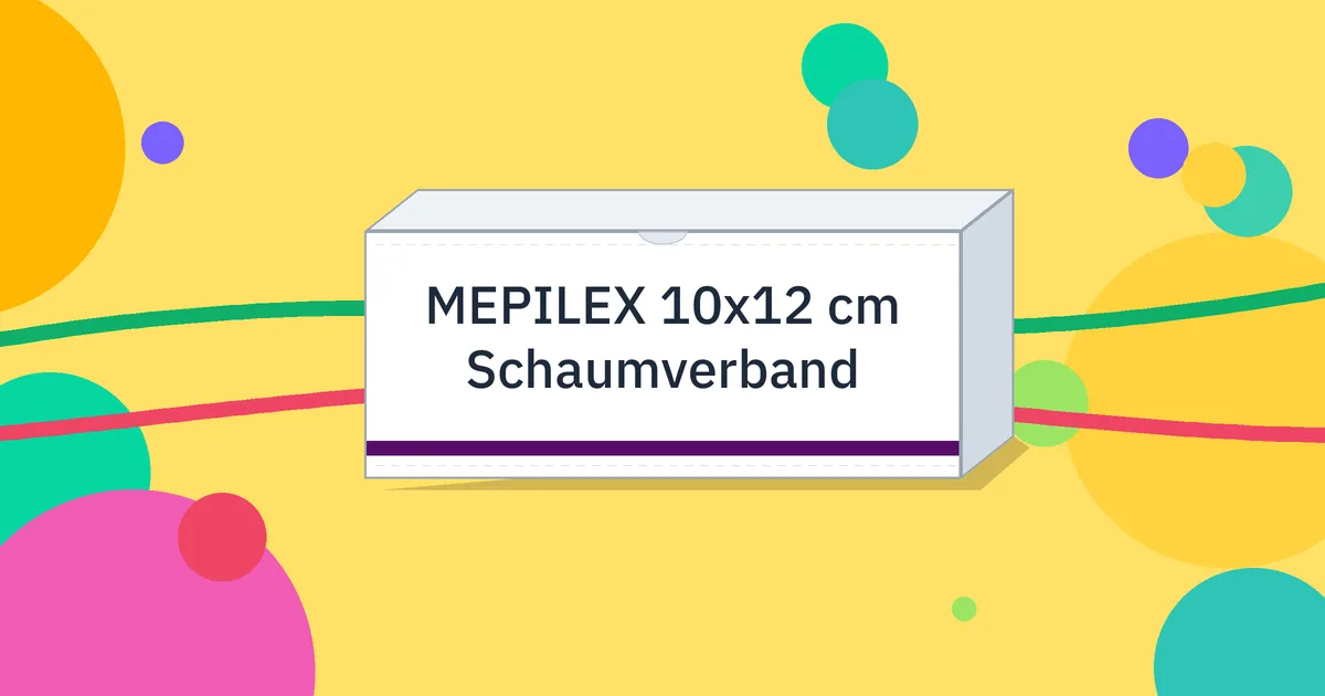 Symbolbild: Packung mit der Aufschrift MEPILEX 10x12 cm Schaumverband (PZN 10006914) – Verfügbarkeit und Bezug in Apotheken in Frankfurt am Main