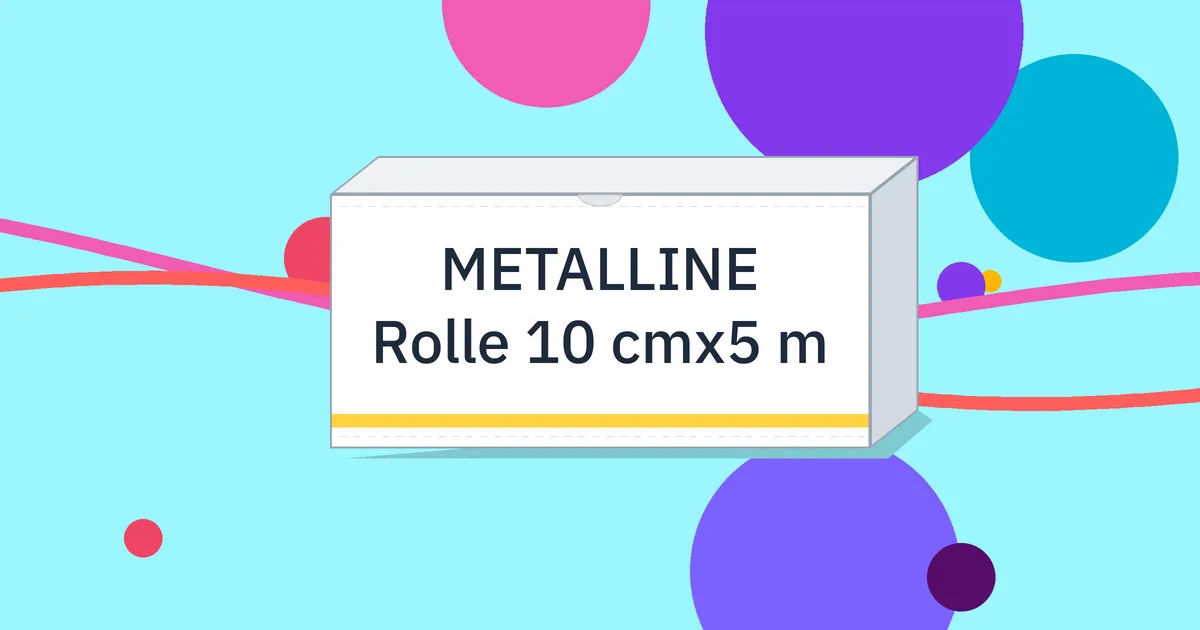 Symbolbild: Packung mit der Aufschrift METALLINE Rolle 10 cmx5 m (PZN 03316229) – Verfügbarkeit und Bezug in Apotheken in Frankfurt am Main