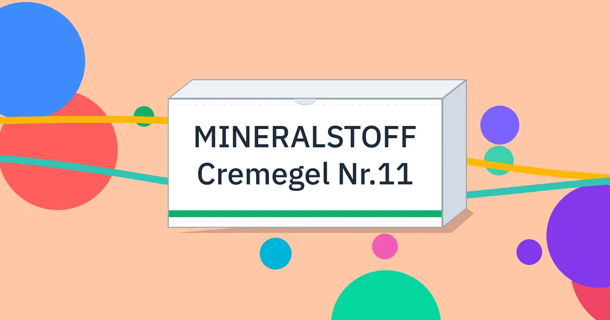 Symbolbild: Packung mit der Aufschrift MINERALSTOFF Cremegel Nr.11 (PZN 02733586) – Verfügbarkeit und Bezug in Apotheken in Frankfurt am Main
