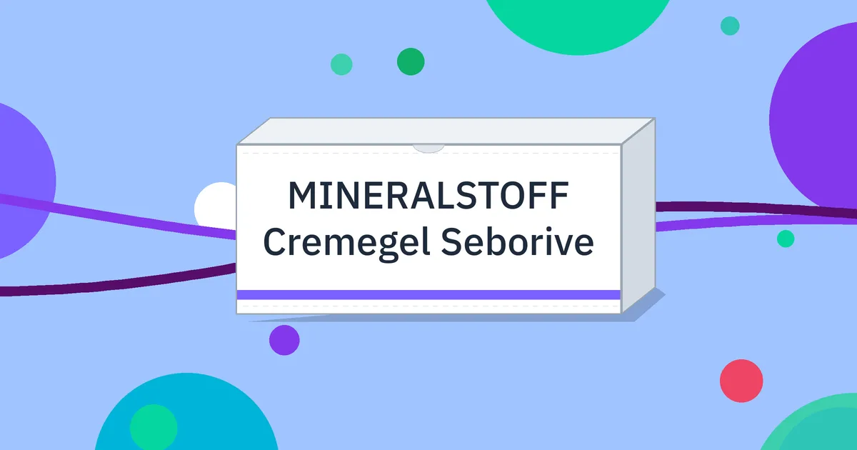 Symbolbild: Packung mit der Aufschrift MINERALSTOFF Cremegel Seborive (PZN 02735964) – Verfügbarkeit und Bezug in Apotheken in Frankfurt am Main