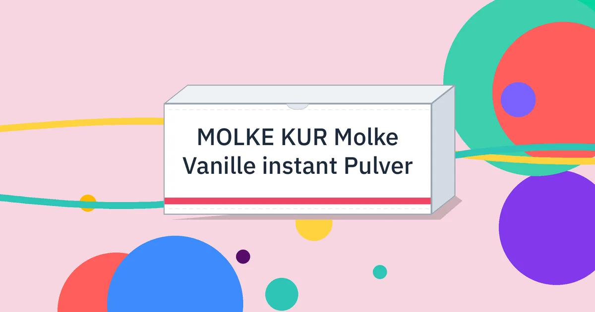 Symbolbild: Packung mit der Aufschrift MOLKE KUR Molke Vanille instant Pulver (PZN 07609419) – Verfügbarkeit und Bezug in Apotheken in Frankfurt am Main