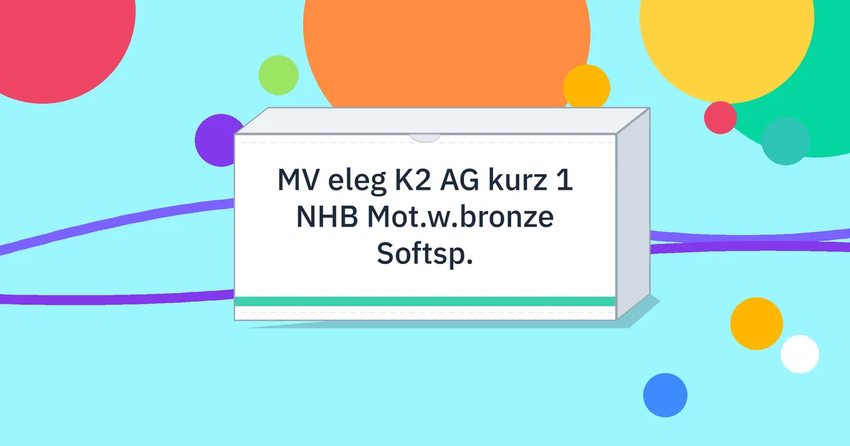 Symbolbild: Packung mit der Aufschrift MV eleg K2 AG kurz 1 NHB Mot.w.bronze Softsp. (PZN 15712947) – Verfügbarkeit und Bezug in Apotheken in Frankfurt am Main