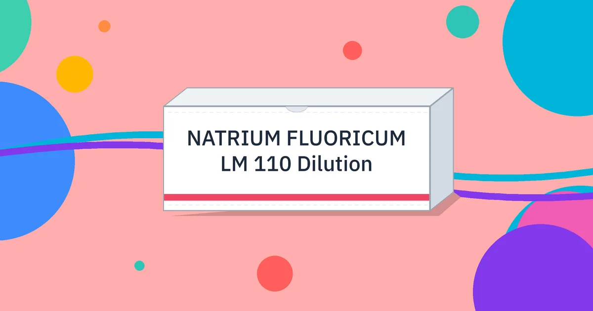 Symbolbild: Packung mit der Aufschrift NATRIUM FLUORICUM LM 110 Dilution (PZN 12962796) – Verfügbarkeit und Bezug in Apotheken in Frankfurt am Main