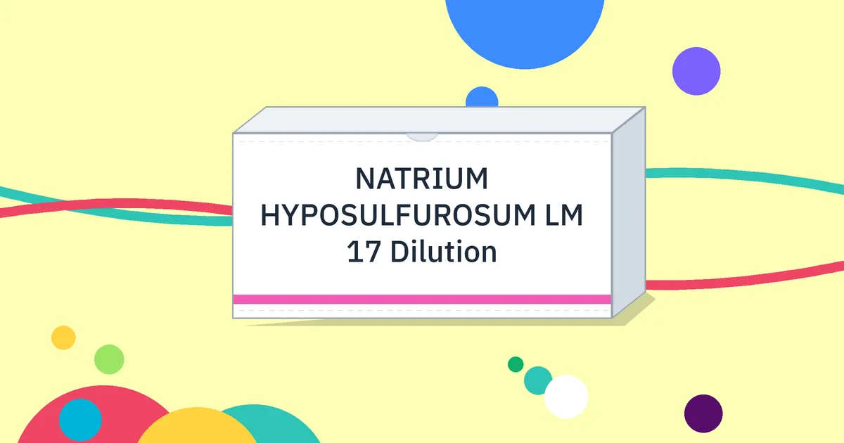 Symbolbild: Packung mit der Aufschrift NATRIUM HYPOSULFUROSUM LM 17 Dilution (PZN 12963962) – Verfügbarkeit und Bezug in Apotheken in Frankfurt am Main
