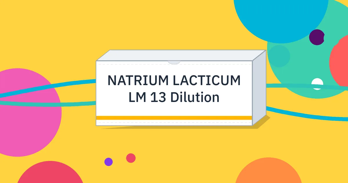 Symbolbild: Packung mit der Aufschrift NATRIUM LACTICUM LM 13 Dilution (PZN 12964849) – Verfügbarkeit und Bezug in Apotheken in Frankfurt am Main