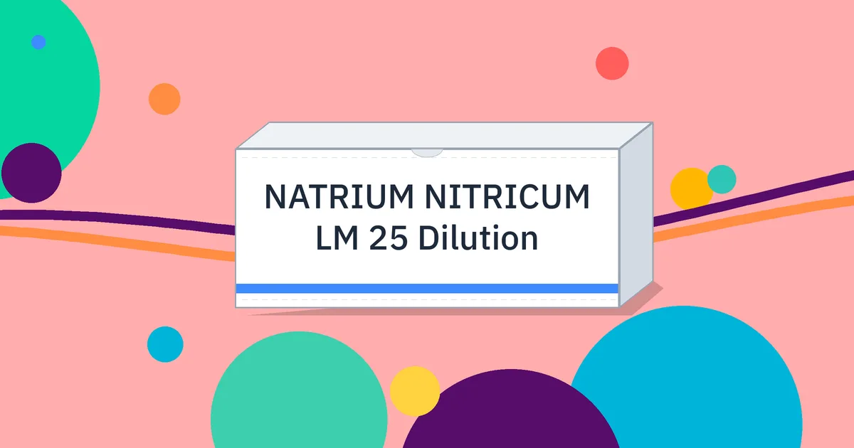 Symbolbild: Packung mit der Aufschrift NATRIUM NITRICUM LM 25 Dilution (PZN 12965814) – Verfügbarkeit und Bezug in Apotheken in Frankfurt am Main