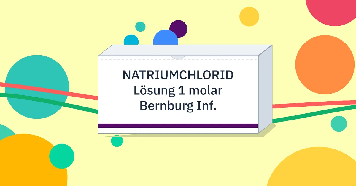 Symbolbild: Packung mit der Aufschrift NATRIUMCHLORID Lösung 1 molar Bernburg Inf. (PZN 03190515) – Verfügbarkeit und Bezug in Apotheken in Frankfurt am Main