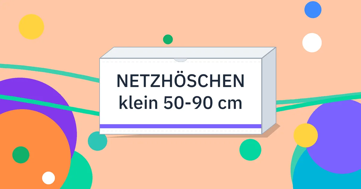 Symbolbild: Packung mit der Aufschrift NETZHÖSCHEN klein 50-90 cm (PZN 02336595) – Verfügbarkeit und Bezug in Apotheken in Frankfurt am Main