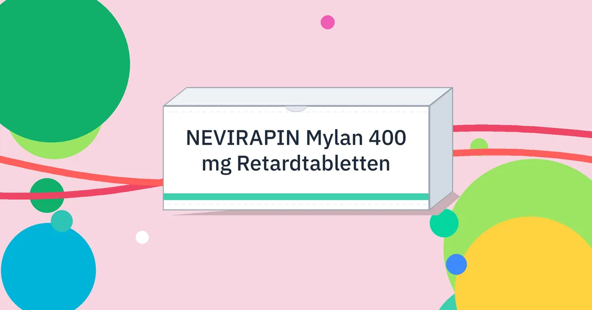 Symbolbild: Packung mit der Aufschrift NEVIRAPIN Mylan 400 mg Retardtabletten (PZN 16235627) – Verfügbarkeit und Bezug in Apotheken in Frankfurt am Main