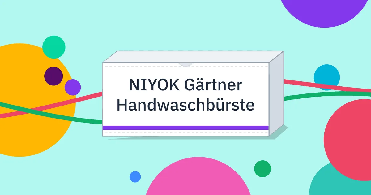 Symbolbild: Packung mit der Aufschrift NIYOK Gärtner Handwaschbürste (PZN 19543341) – Verfügbarkeit und Bezug in Apotheken in Frankfurt am Main
