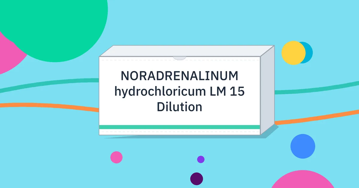 Symbolbild: Packung mit der Aufschrift NORADRENALINUM hydrochloricum LM 15 Dilution (PZN 13620075) – Verfügbarkeit und Bezug in Apotheken in Frankfurt am Main