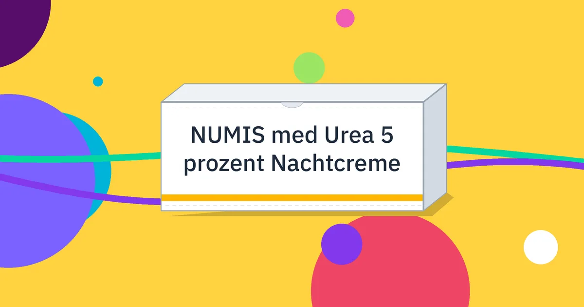 Symbolbild: Packung mit der Aufschrift NUMIS med Urea 5 prozent Nachtcreme (PZN 16615005) – Verfügbarkeit und Bezug in Apotheken in Frankfurt am Main