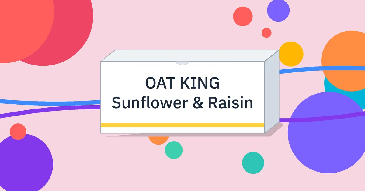 Symbolbild: Packung mit der Aufschrift OAT KING Sunflower & Raisin (PZN 09522220) – Verfügbarkeit und Bezug in Apotheken in Frankfurt am Main
