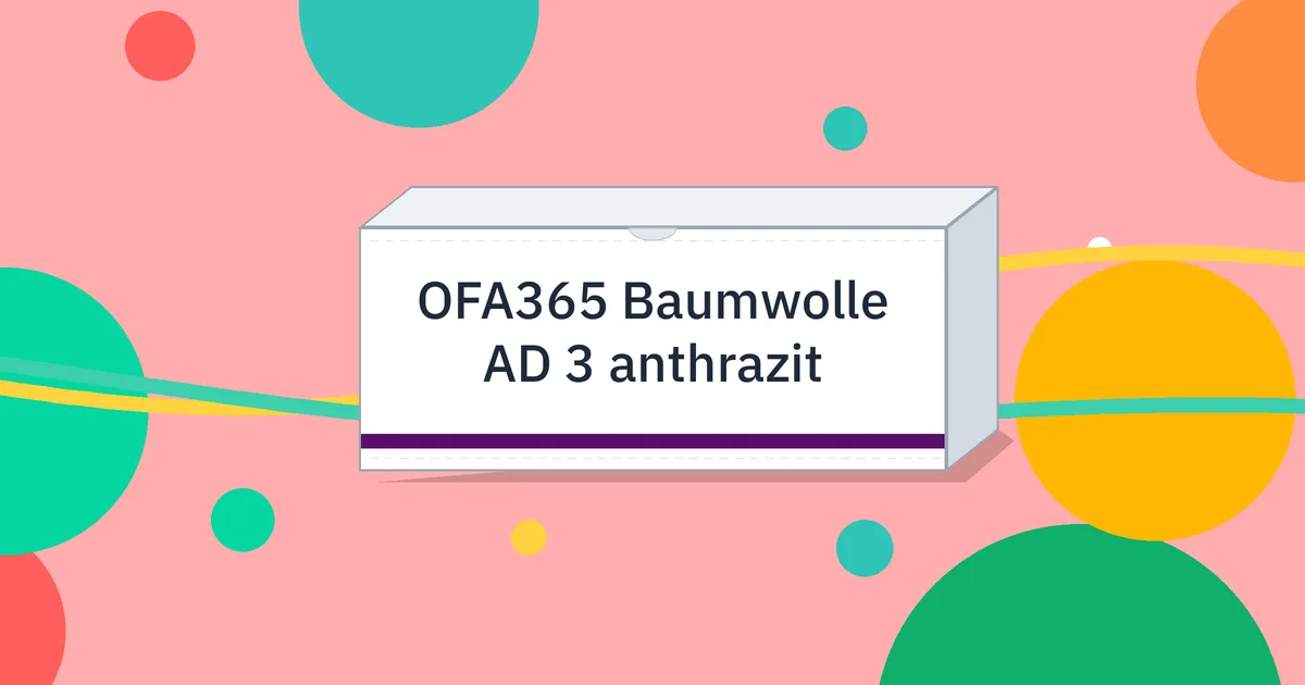 Symbolbild: Packung mit der Aufschrift OFA365 Baumwolle AD 3 anthrazit (PZN 16723717) – Verfügbarkeit und Bezug in Apotheken in Frankfurt am Main