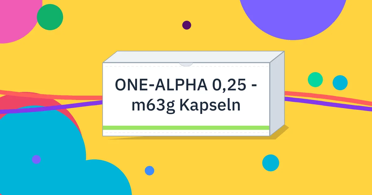 Symbolbild: Packung mit der Aufschrift ONE-ALPHA 0,25 -m63g Kapseln (PZN 06846005) – Verfügbarkeit und Bezug in Apotheken in Frankfurt am Main