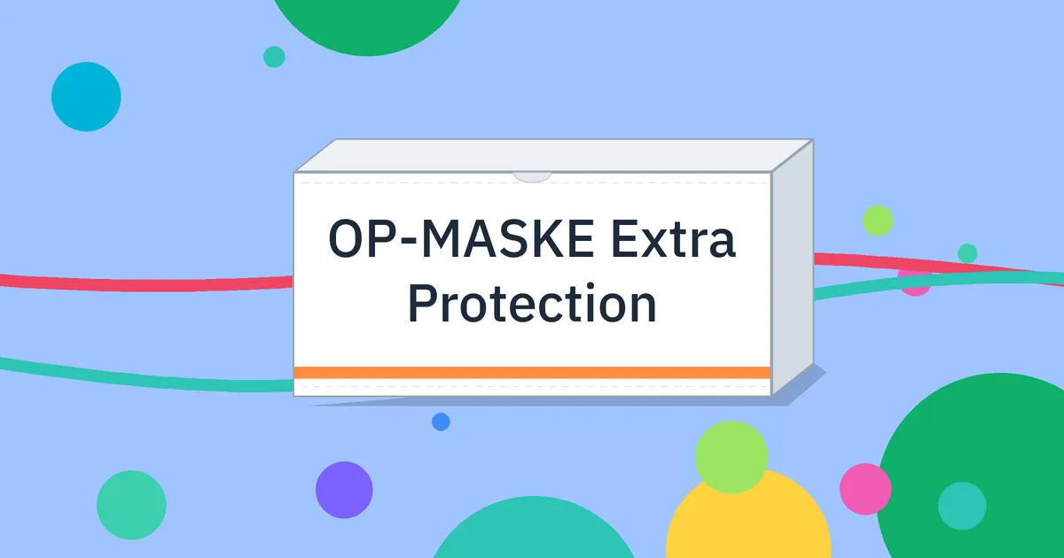 Symbolbild: Packung mit der Aufschrift OP-MASKE Extra Protection (PZN 10230675) – Verfügbarkeit und Bezug in Apotheken in Frankfurt am Main